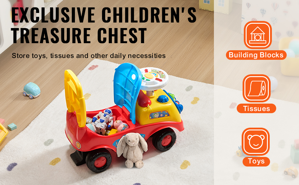 VEVOR Ride On Push Car for Toddlers, Ages 1-3, Ride Racer, Sit to Stand Toddler Ride On Toy ...