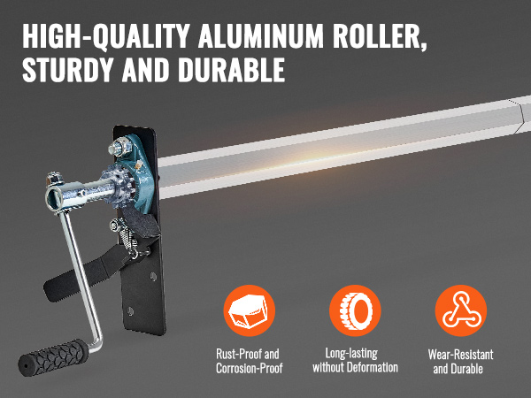 VEVOR Hand Crank Tarp Roller Kit, 64" to 104" Wide, Aluminum Alloy ...