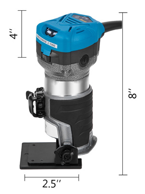 VEVOR Compact Router 1.25HP With Fixed Base, Plunge Base and Tilt Base ...