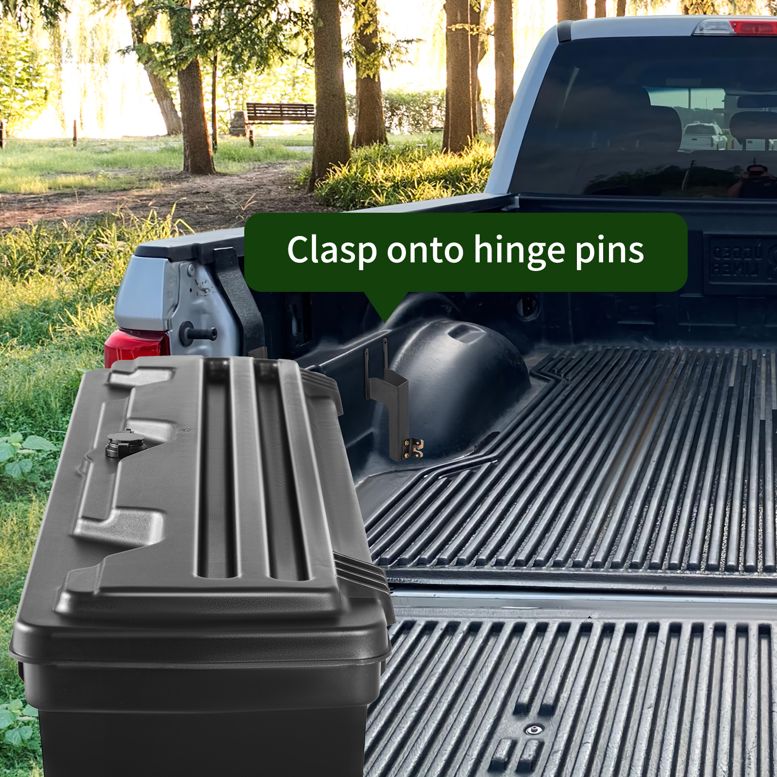 VEVOR Truck Bed Storage Box, Lockable Lid, Waterproof ABS Wheel Well ...
