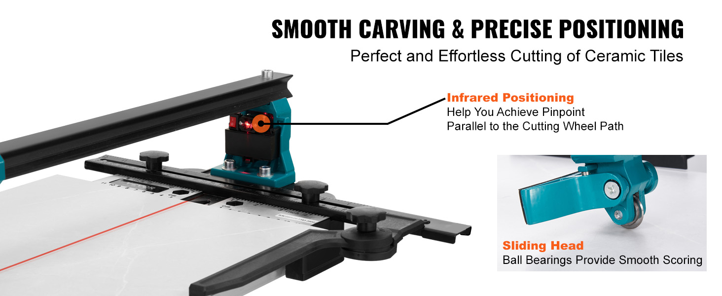 VEVOR Manual Tile Cutter, 32 inch, Porcelain Ceramic Tile Cutter with ...