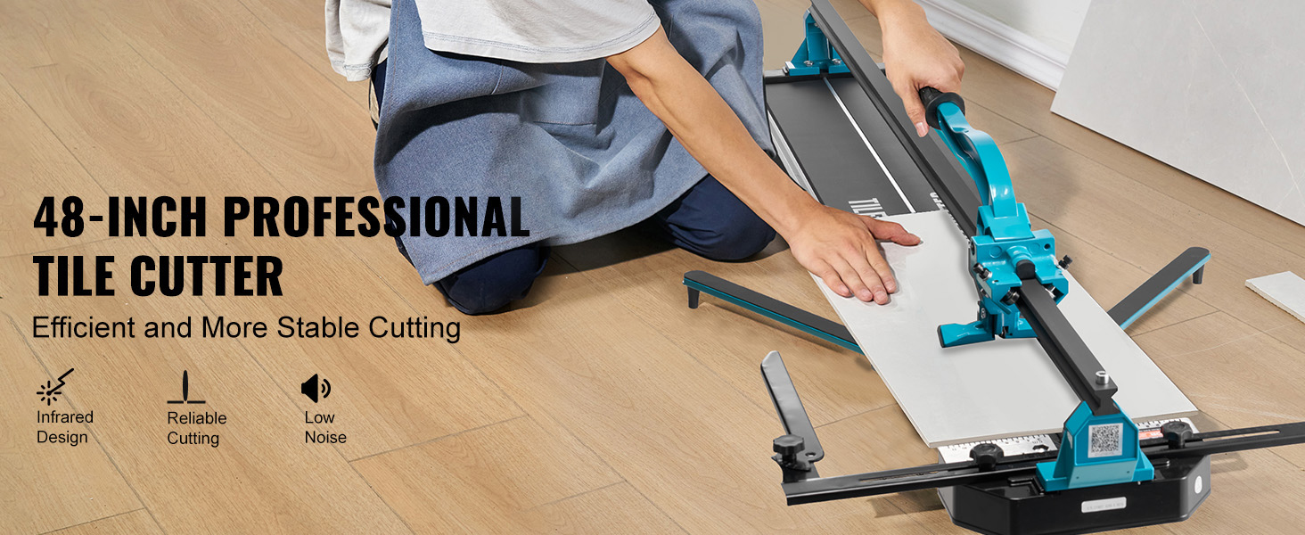VEVOR Manual Tile Cutter, 48 inch, Porcelain Ceramic Tile Cutter with ...