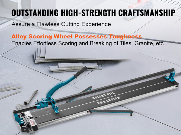 VEVOR Manual Tile Cutter, 48 inch, Porcelain Ceramic Tile Cutter with ...