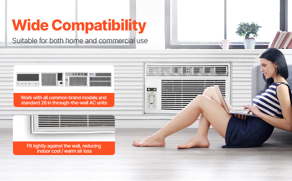 Air Conditioner Wall Sleeve 26 in Wall Sleeve for Universal Through the ...