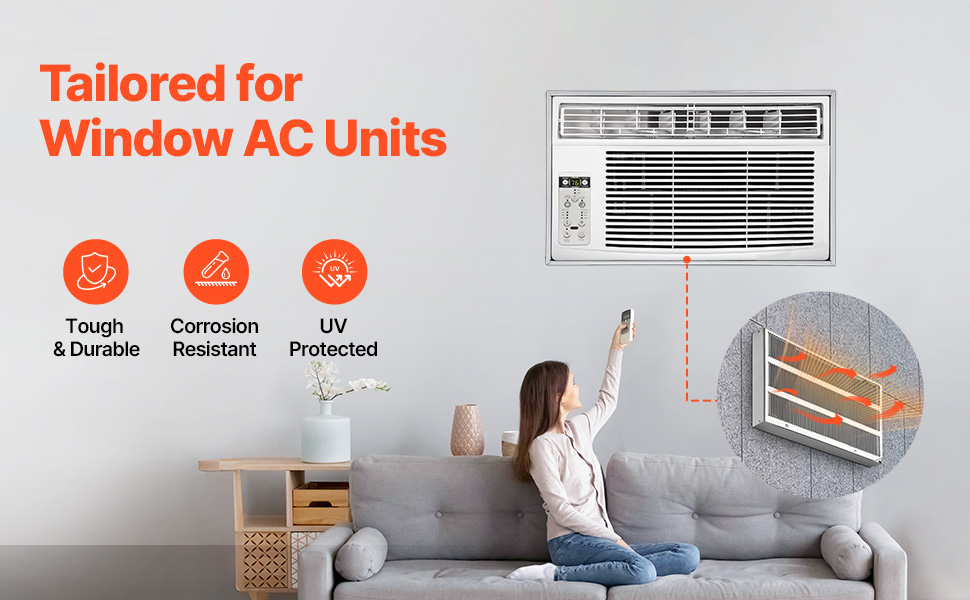 Air Conditioner Wall Sleeve 26 in with Exterior Grille Universal AC ...