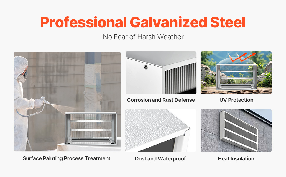 Air Conditioner Wall Sleeve 26 in with Exterior Grille Universal AC ...