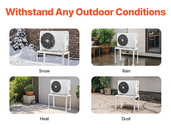 Mini Split Ground Stand Adjustable Anti Vibration for 9000-18000 BTU ...