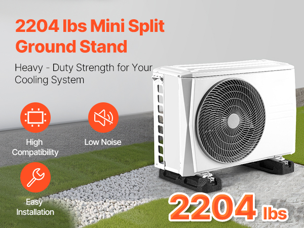 Floor Mount Base Kit for 9000-36000 BTU AC Heavy Duty Anti Vibration ...