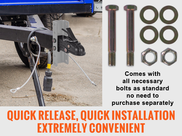 VEVOR Adjustable Trailer Coupler, 2-5/16" Hitch Ball, 15000 lbs ...