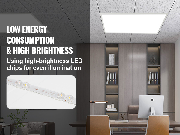 VEVOR 1 Pack 2x4 FT LED Flat Panel Light, 6000LM 50W, Surface Mount LED ...