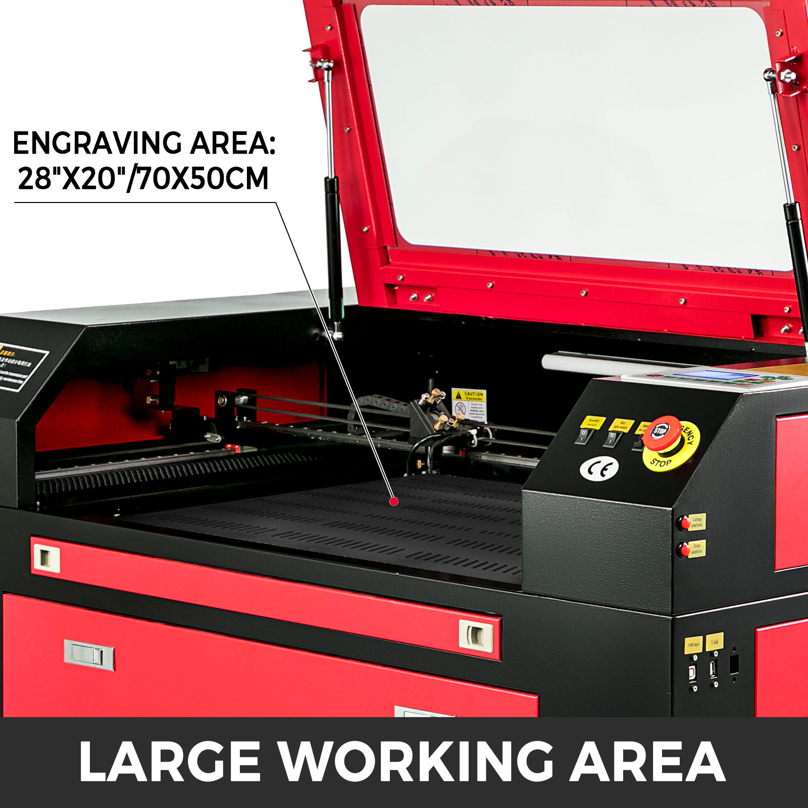 Vevor 80W CO2 Laser Engraver Engraving Cutting Machine With Color ...