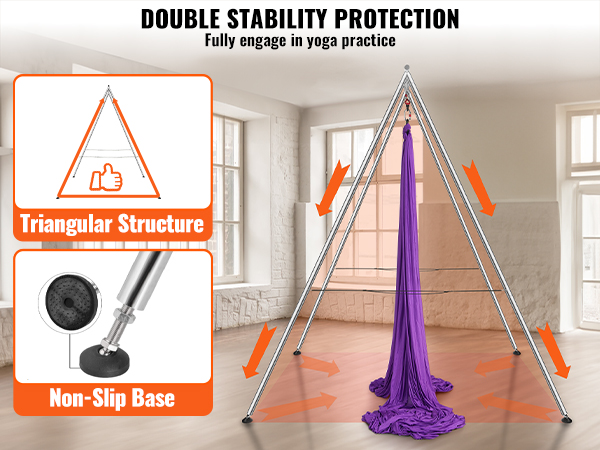 VEVOR Aerial Yoga Frame & Yoga Hammock, 9.67 ft Height Professional ...