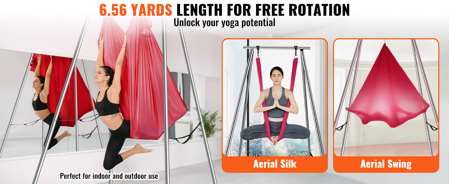 VEVOR Aerial Yoga Frame & Yoga Hammock, 9.67 ft Height Professional ...