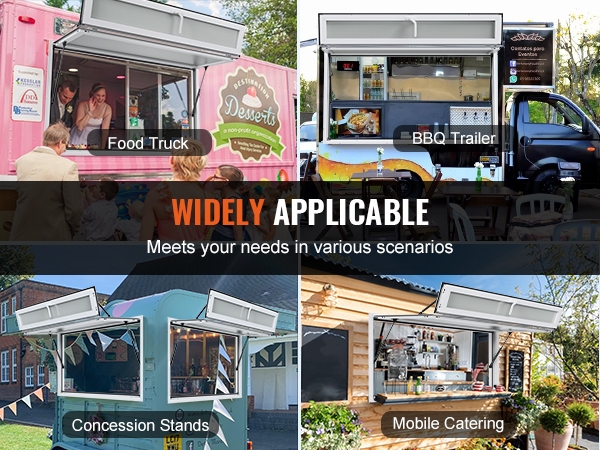 VEVOR Concession Window 60"x36", Aluminum Alloy Food Truck Service ...