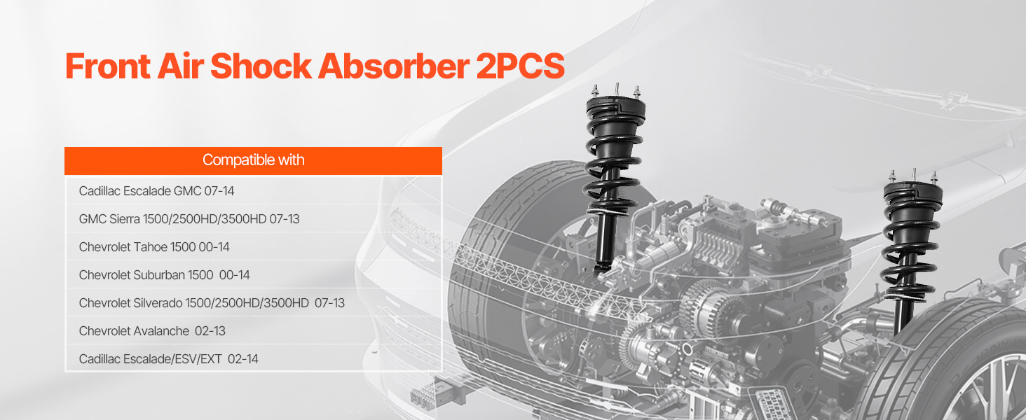 Front Air Shock Absorber Strut 2 PCS Compatible with Cadillac Chevrolet ...