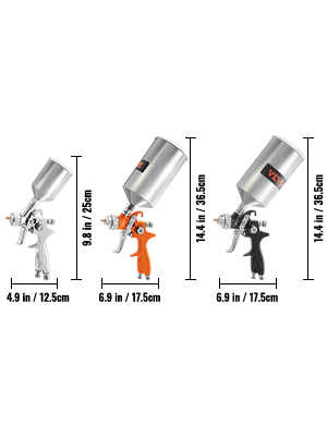 VEVOR 11 Piece Spray Gun Set, Professional Gravity Feed Paint Sprayer 2 ...