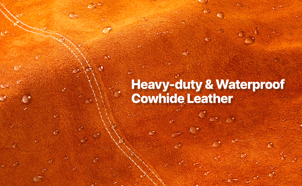 Flame-Resistant Welding Jacket Heavy Duty Leather Welding Safety Jacket ...