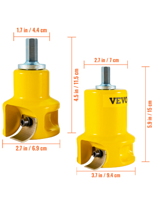 VEVOR Tenon Cutter, 1"/25.4mm & 2"/50.8mm Diameter, with Dual Curved ...