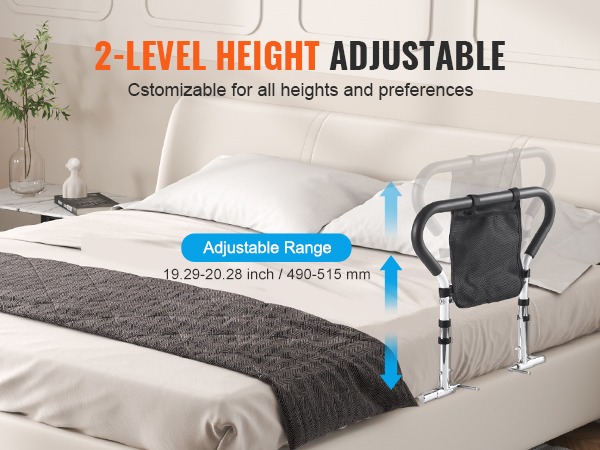 VEVOR Bed Rails for Elderly Adults 90° Foldable Bed Assist Rails for ...