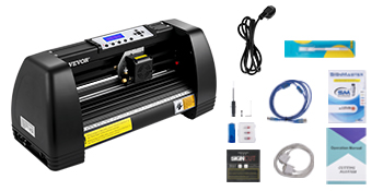 VEVOR Vinyl Cutter Machine, 14in / 375mm, LED Plotter Printer, Precise ...