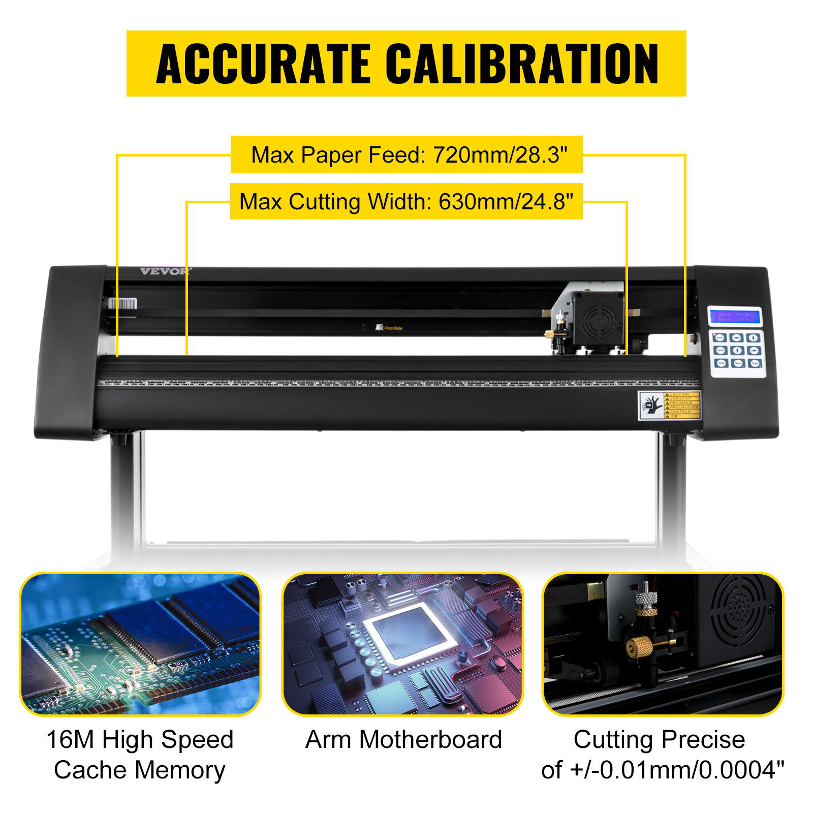 VEVOR Vinyl Cutter, 720mm Vinyl Plotter, LED Screen Plotter Cutter ...