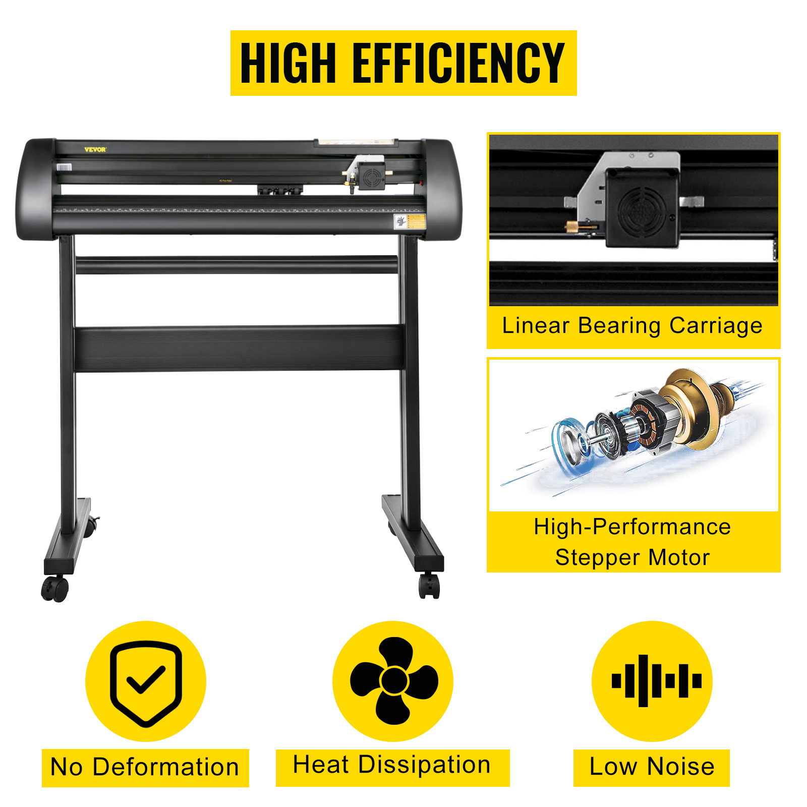 VEVOR Vinyl Cutter Machine, 28 Inch Paper Feed Cutting Plotter Bundle ...