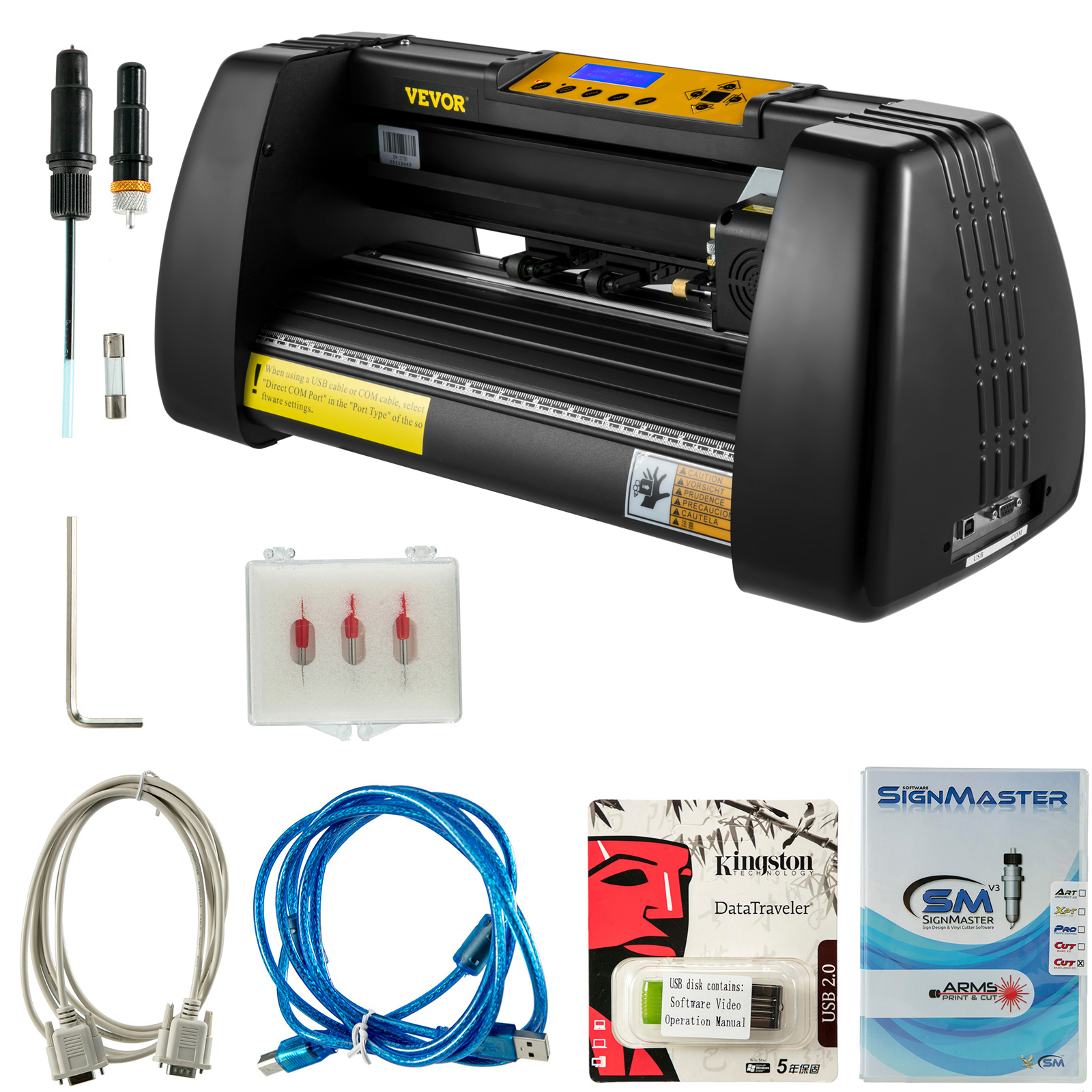 VEVOR Vinyl Cutter Plotter Machine 14” Signmaster Software Sign Making ...