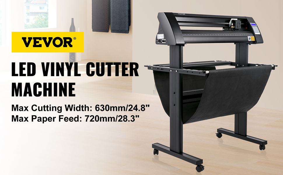 VEVOR Vinyl Cutter, 720mm Vinyl Plotter, LED Screen Plotter Cutter ...