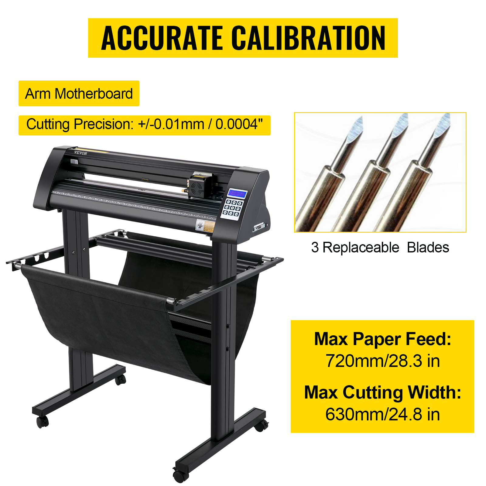 VEVOR Vinyl Cutter, 720mm Vinyl Plotter, LED Screen Plotter Cutter ...