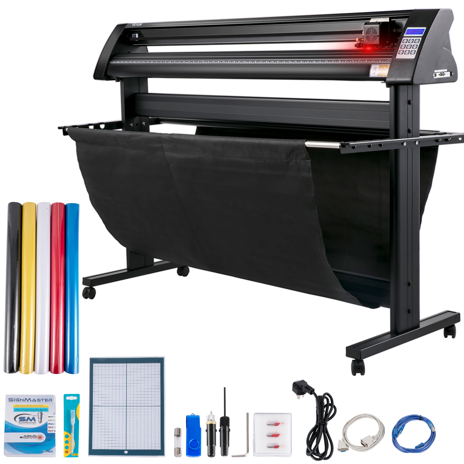 VEVOR Vinyl Cutter, 1350mm Vinyl Plotter, LED Screen Plotter Cutter ...