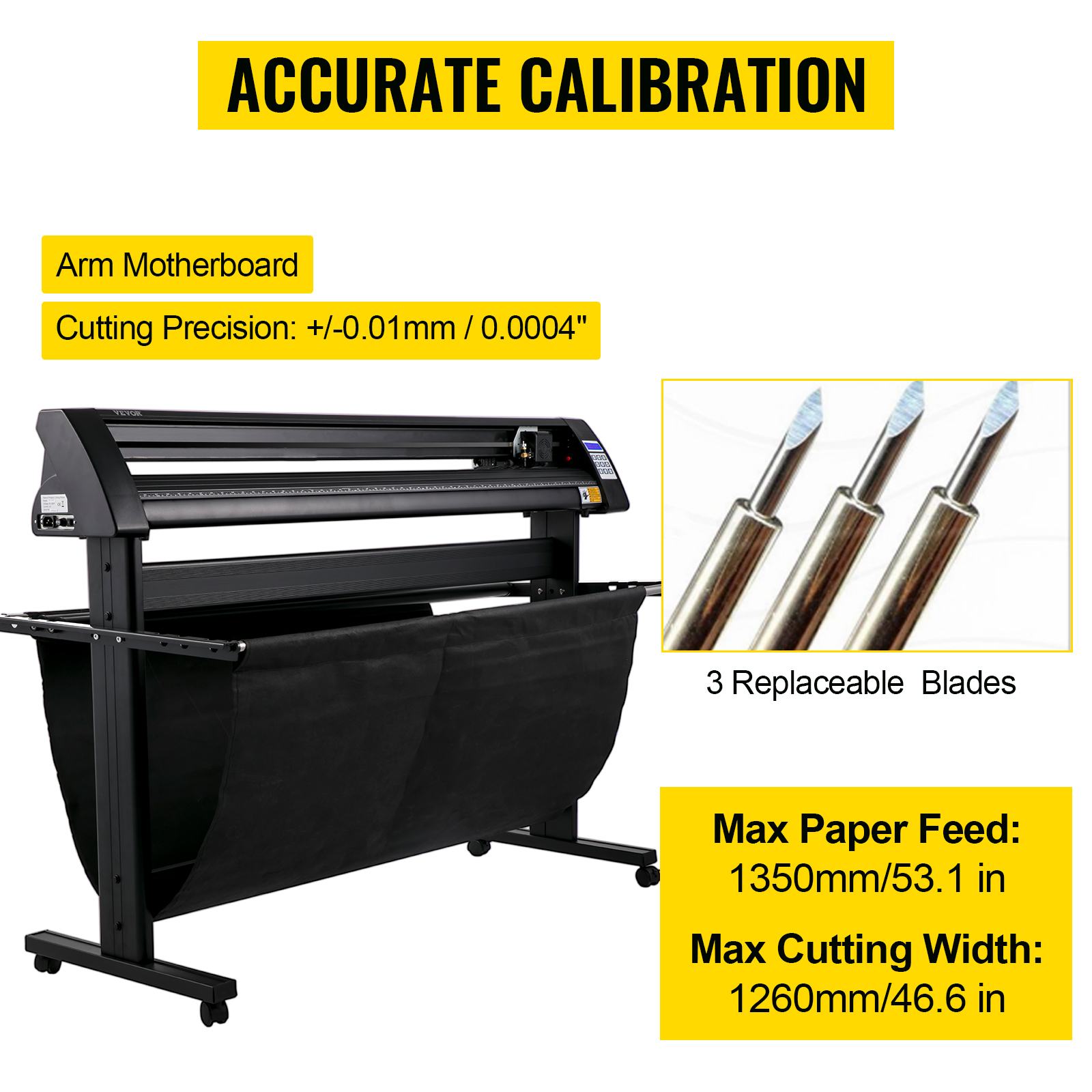 VEVOR Vinyl Cutter, 1350mm Vinyl Plotter, LED Screen Plotter Cutter ...
