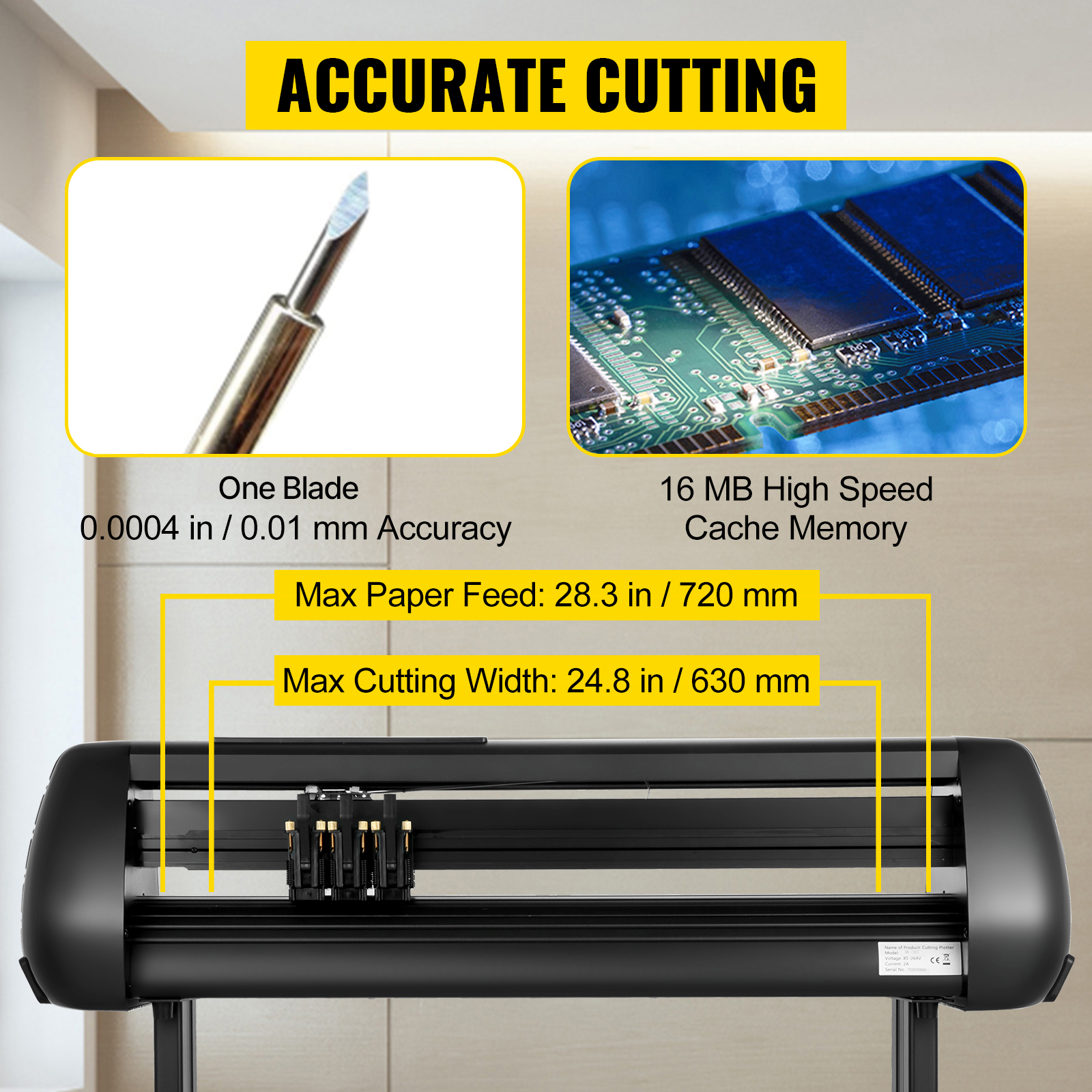VEVOR Vinyl Cutter Machine, Upgraded 28 Inch Paper Feed Cutting Plotter ...
