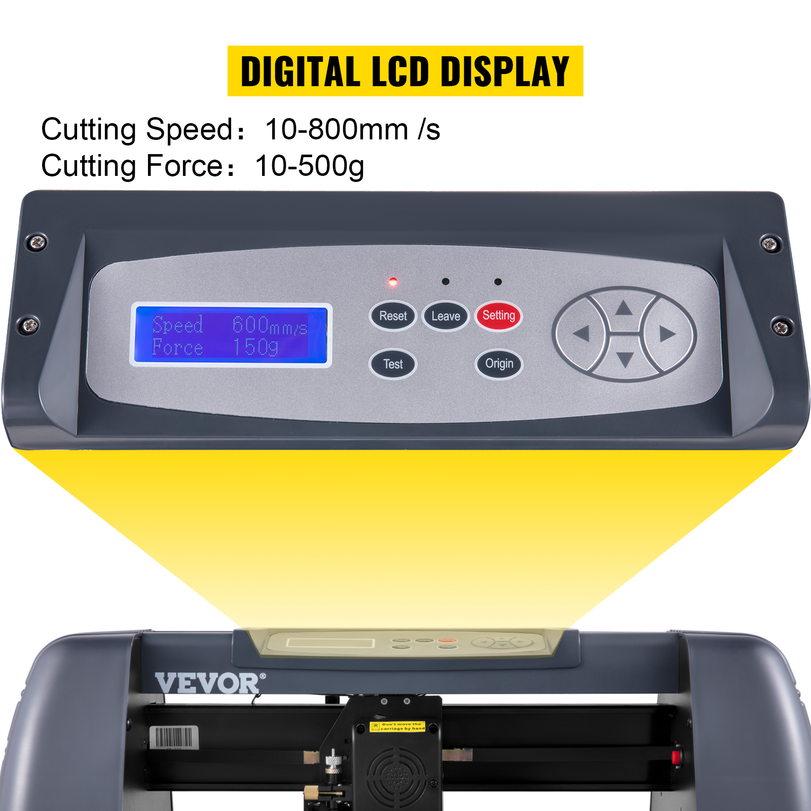 VEVOR Vinyl Cutter Machine, 375mm Vinyl Printer, Maximum Paper Feed 14 ...
