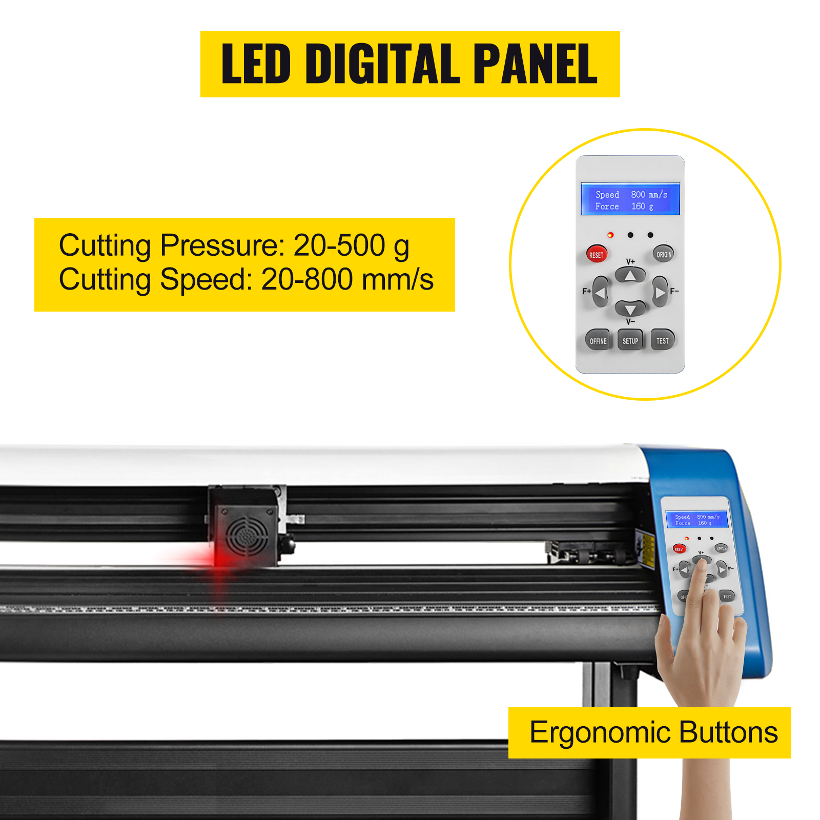 VEVOR Vinyl Cutter 53 Inch Vinyl Cutter Machine Semi-Automatic DIY ...