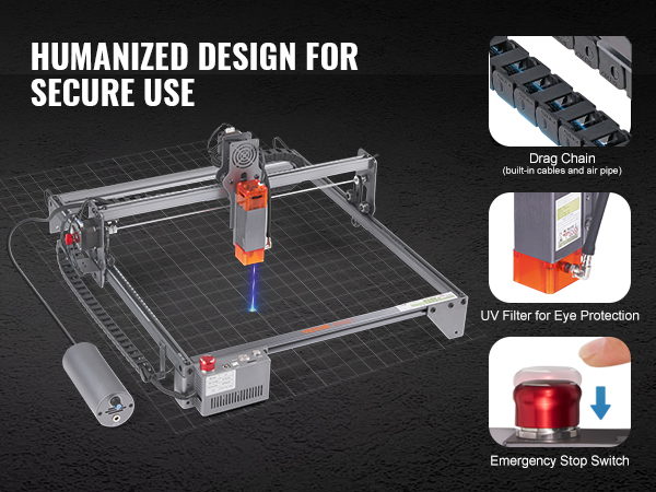 VEVOR Laser Engraver, 10W Output Laser Engraving Machine, 15.7" x 15.7 ...