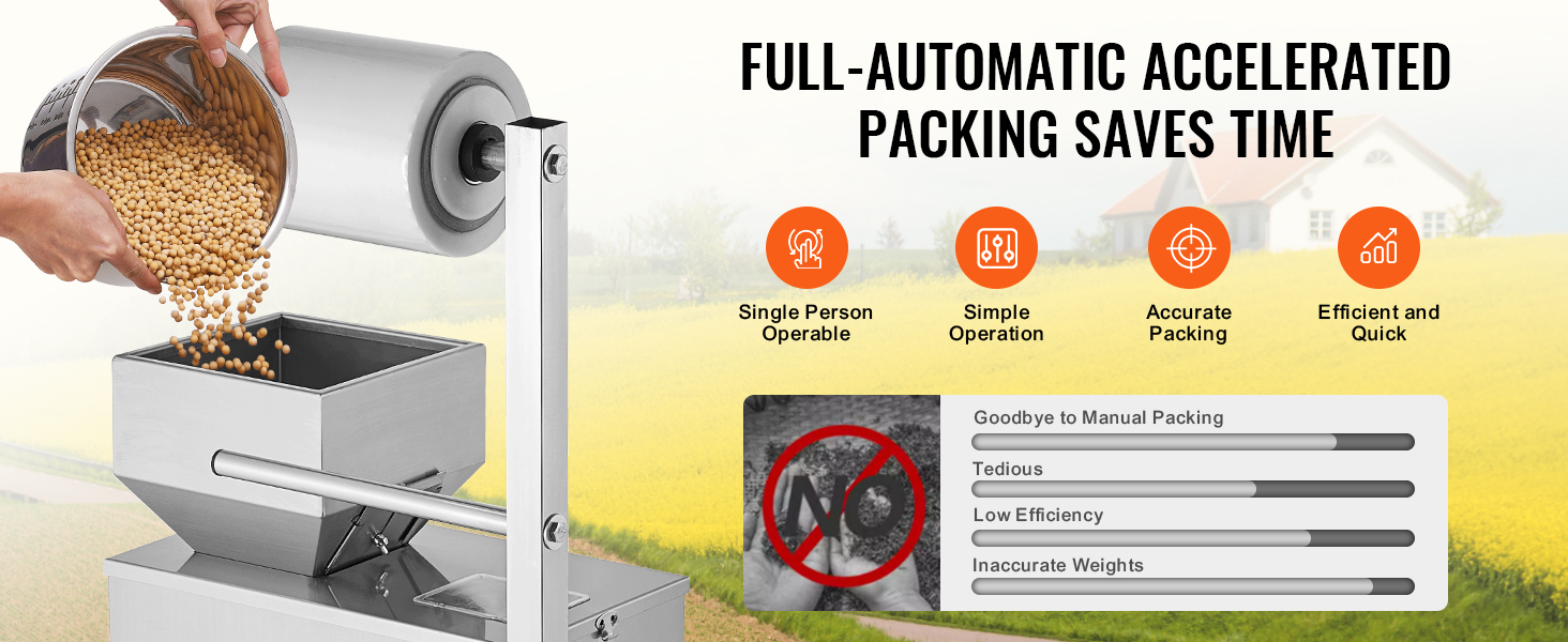 VEVOR Automatic Particle Packaging Machine, 0.002-0.22lbs/1-100g, Multi ...