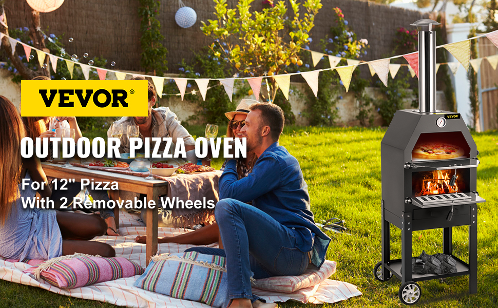 VEVOR Outdoor Pizzabackofen Küchenofen 30 cm Pizzagröße 2Schichten ... VEVOR Outdoor Pizzabackofen Küchenofen 30 cm Pizzagröße 2Schichten ...