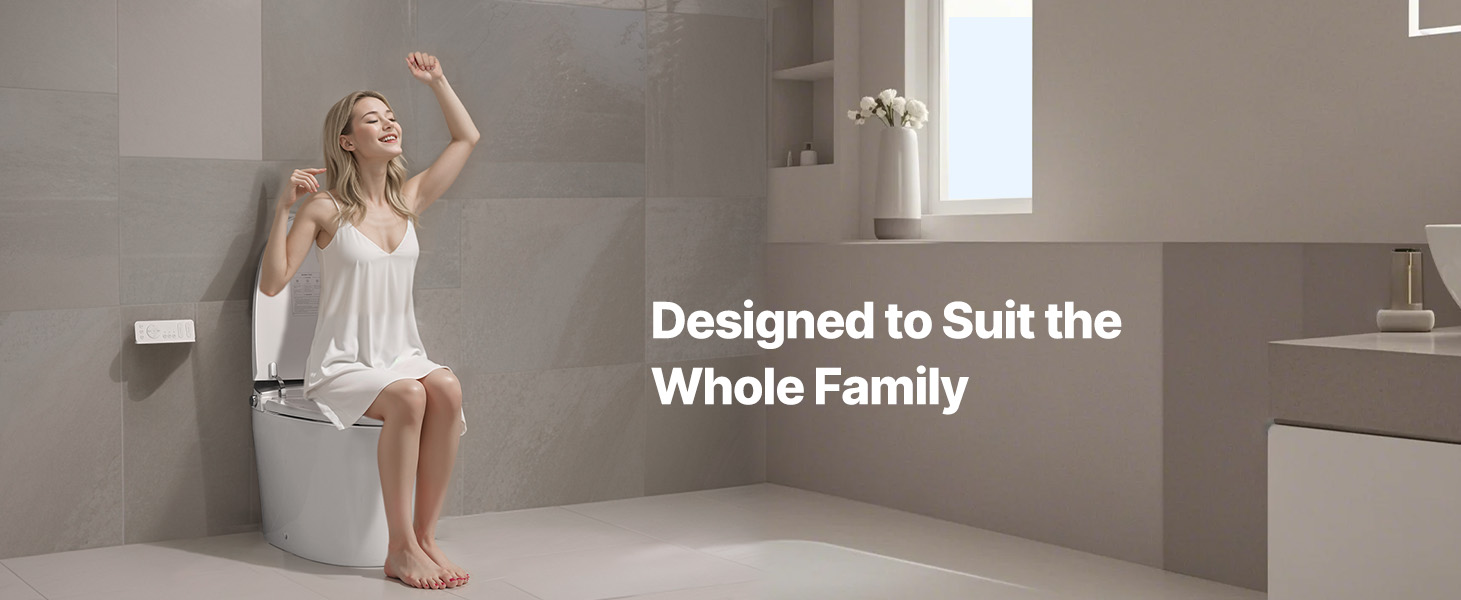 VEVOR Elongated Smart Toilet Auto Freshening Toilet with Heated Toilet ...