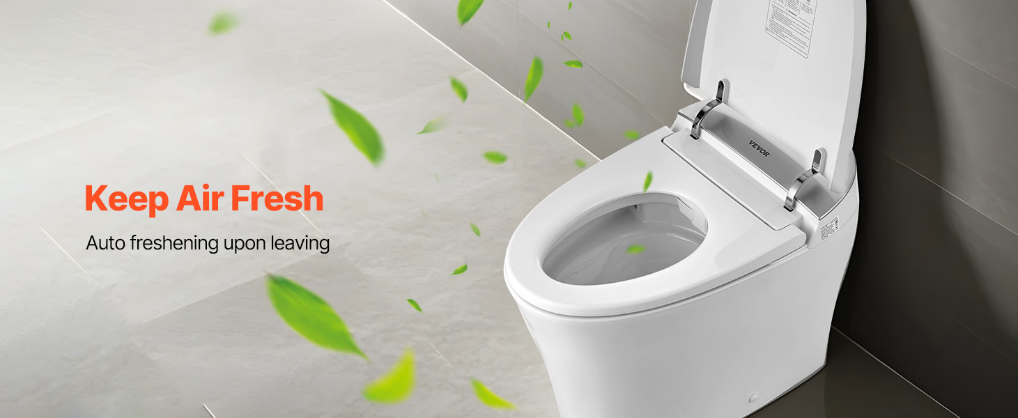 VEVOR Elongated Smart Toilet Auto Freshening Toilet with Heated Toilet ...
