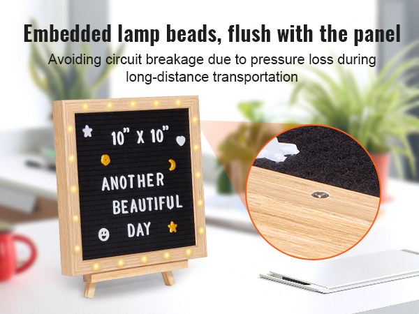 VEVOR Black Felt Letter Board, 10"x10" Felt Message Board, Changeable ...