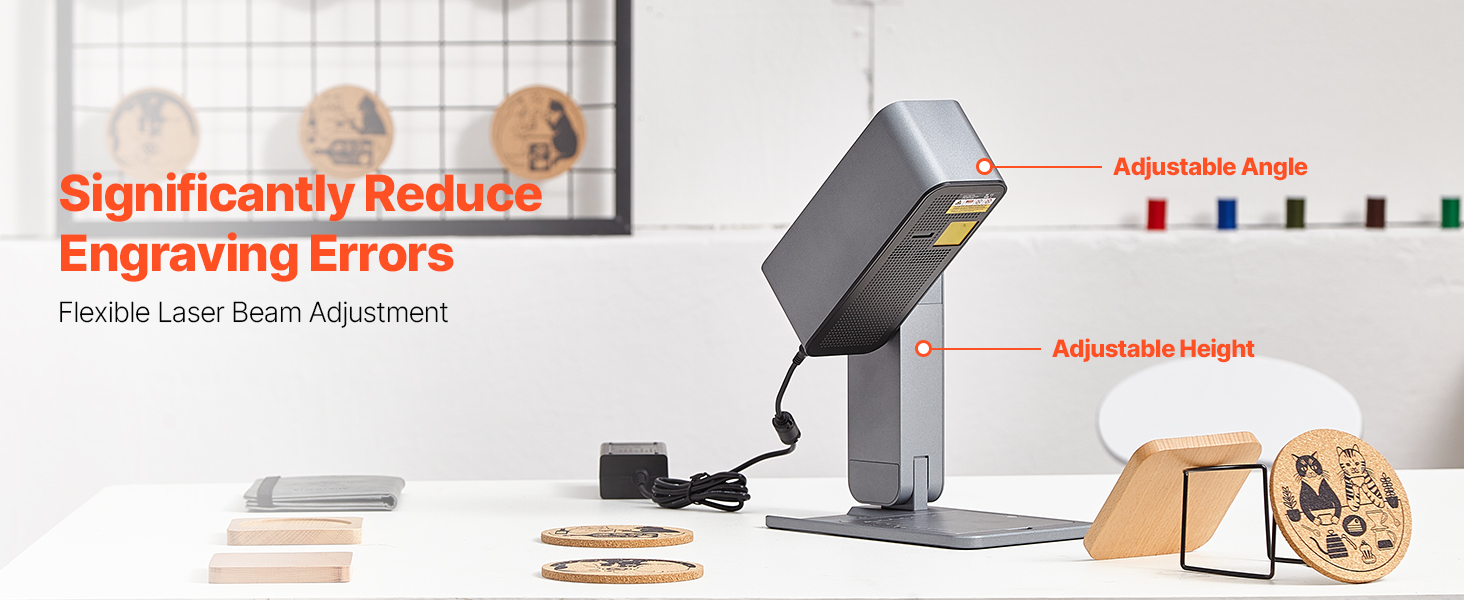 VEVOR Portable Laser Engraver 600 mm/s 5W High-speed Handheld Engraving ...