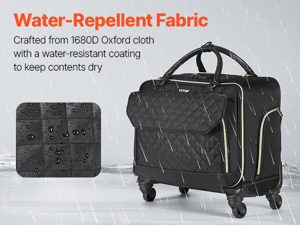 Rolling Laptop Bag 17.3 Inch Wheeled Computer Bag for Women & Men Black ...