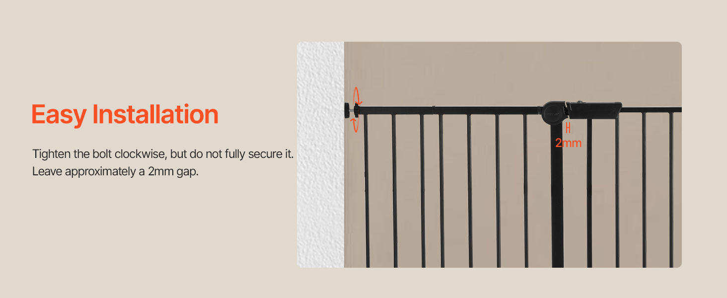 VEVOR Baby Gate 60.6-63.3 Inches Adjustable Width 30 Inches High Dog ...