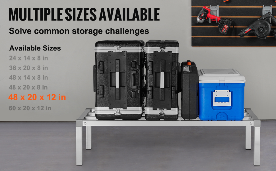 Newly Upgraded！VEVOR Aluminum Dunnage Rack Stationary Dunnage Rack 48 ...