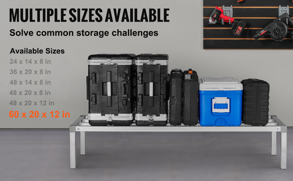 Newly Upgraded！VEVOR Aluminum Dunnage Rack Stationary Dunnage Rack 60 ...