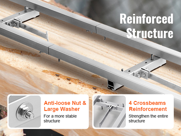 VEVOR Rail Mill Guide System, 9 ft Milling Guide, 4 Crossbar Kits ...