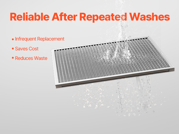 20x25x1 Aluminum Electrostatic Air Filter MERV 8 Actual 19.75x24.65x0 ...