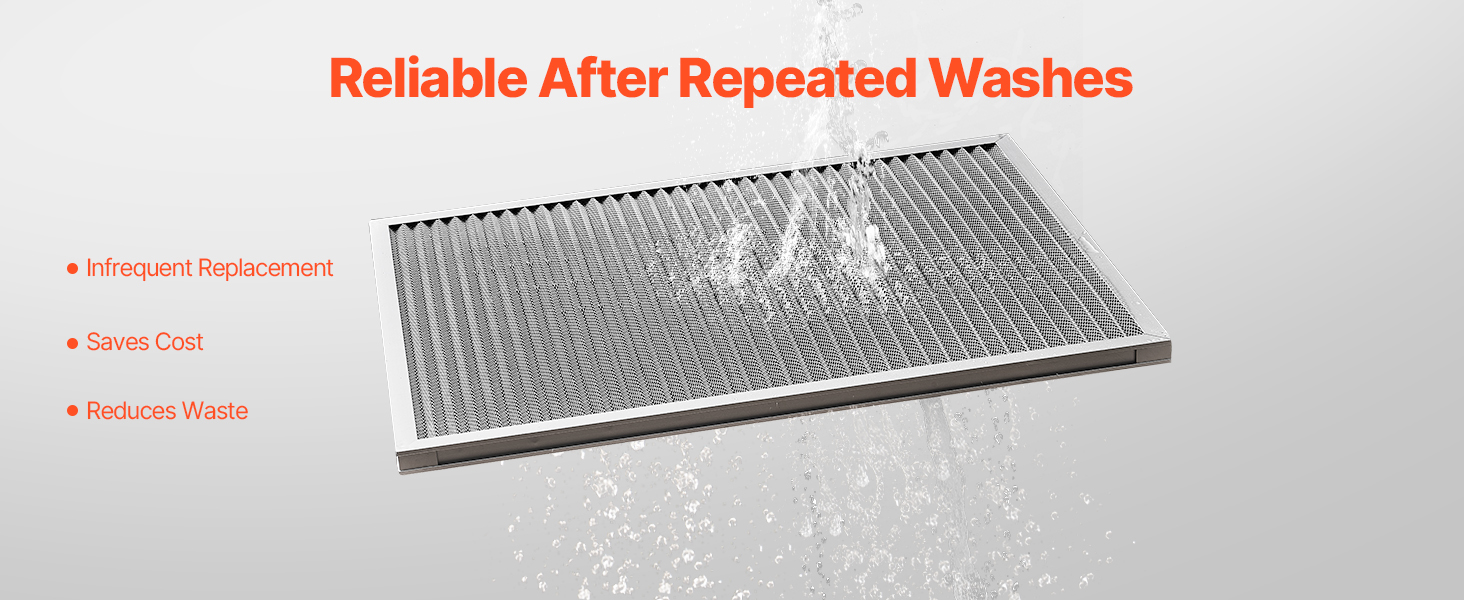 20x25x1 Aluminum Electrostatic Air Filter MERV 8 Actual 19.75x24.65x0 ...