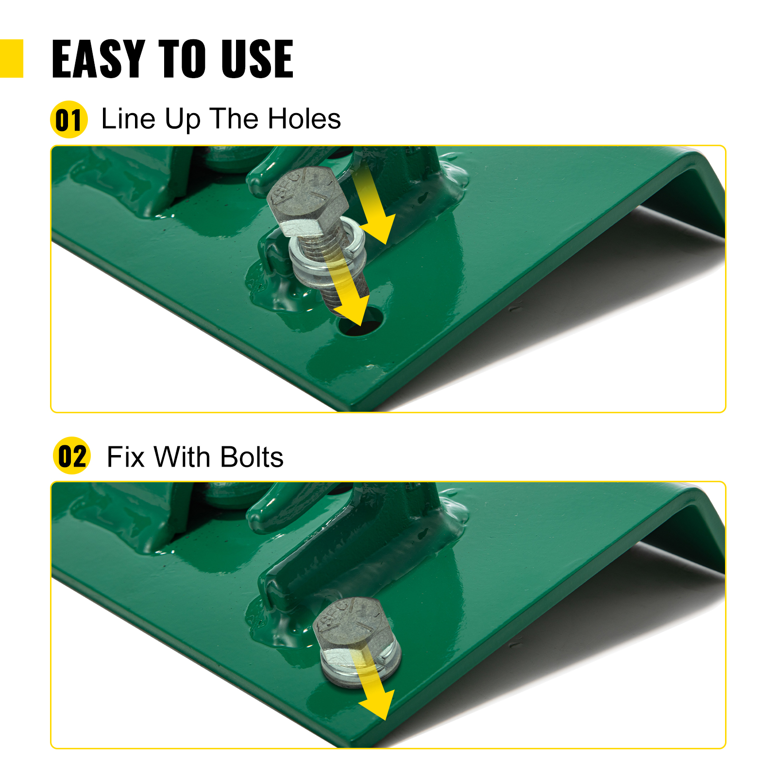 VEVOR Tractor Bolt on Hooks, 1/4" Compact Bolt on Grab Hooks, Max ...