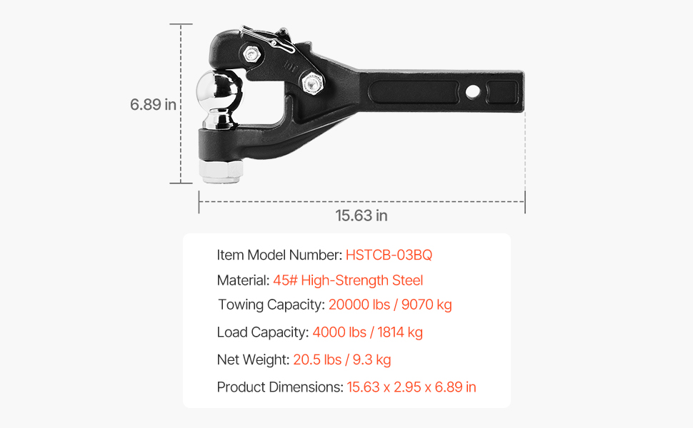 Pintle Hitch 2-inch Receiver Hook for 2.5 to 3 inches Lunette Ring ...
